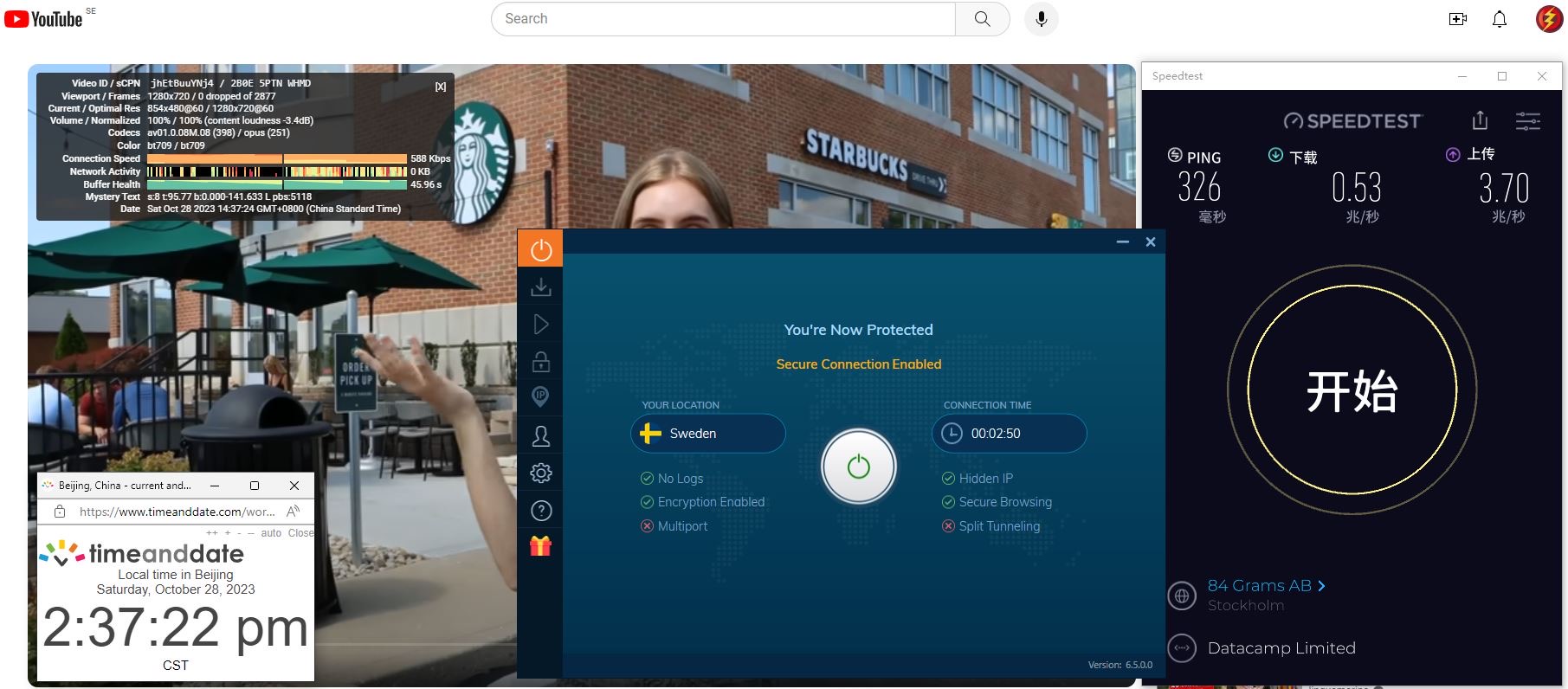 Window-IvacyVPN-Sweden-Barry测试-10Beasts-中国翻墙-科学上网-20231028.JPG - BEAST NET